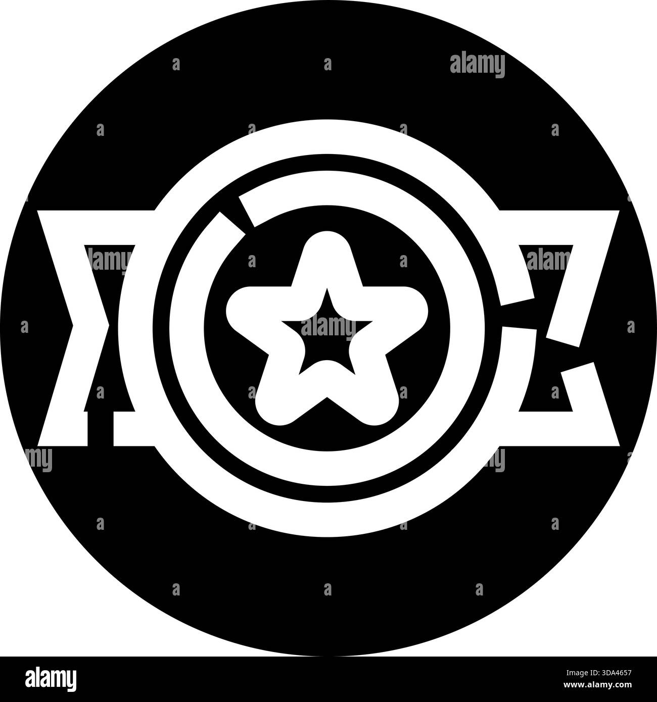 Band logo with letters and a star symbol Stock Vector Image & Art - Alamy