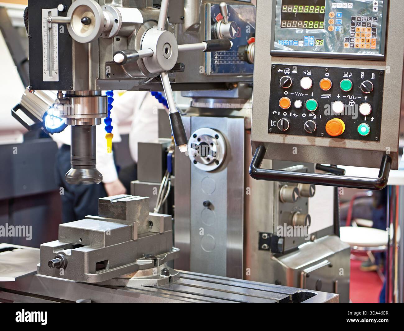 CNC modern universal milling and drilling machine Stock Photo - Alamy