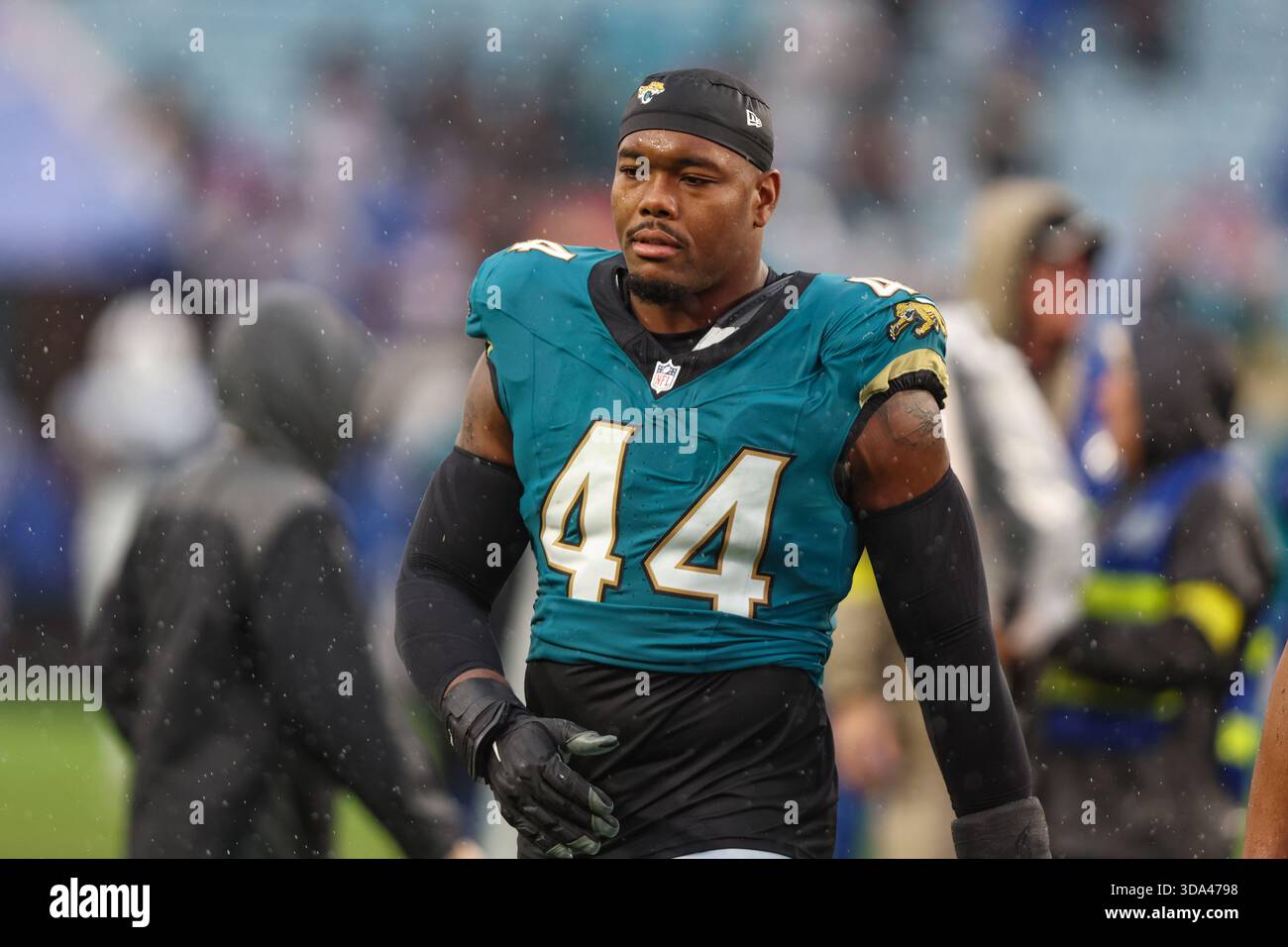 Jacksonville Jaguars defensive end Travon Walker (44) leaves the field ...