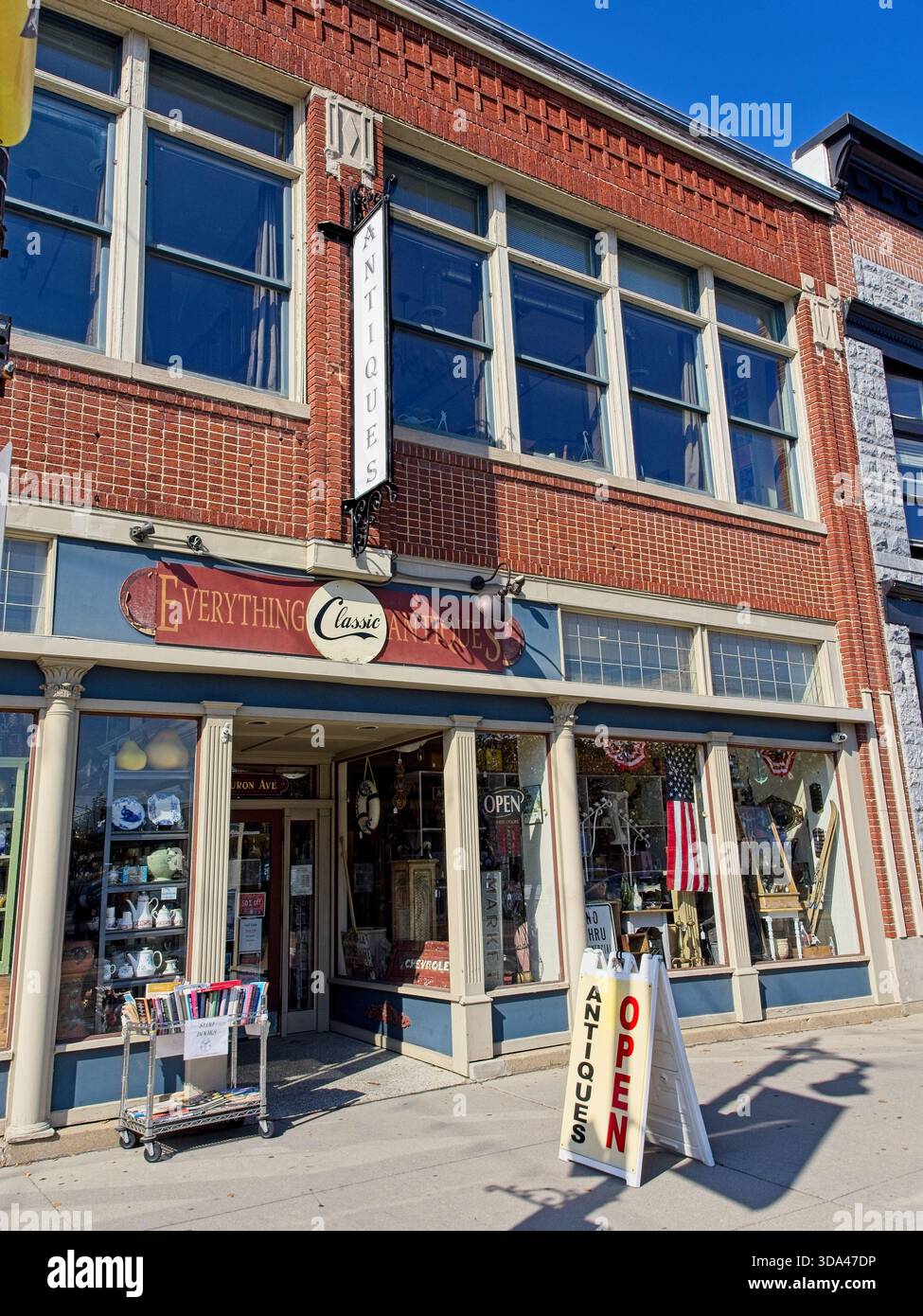 Antique shop in 1911 commercial building on Huron Avenue in downtown ...