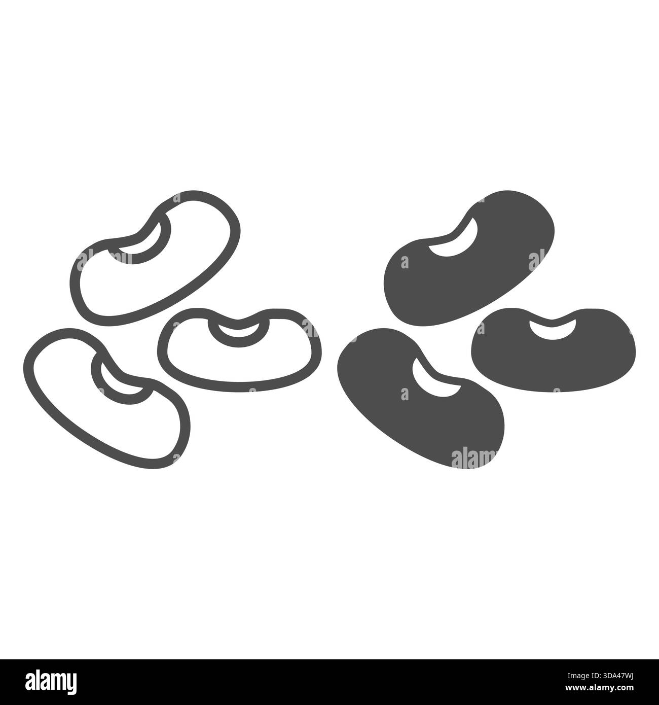 Dry pea on white Stock Vector Images - Alamy