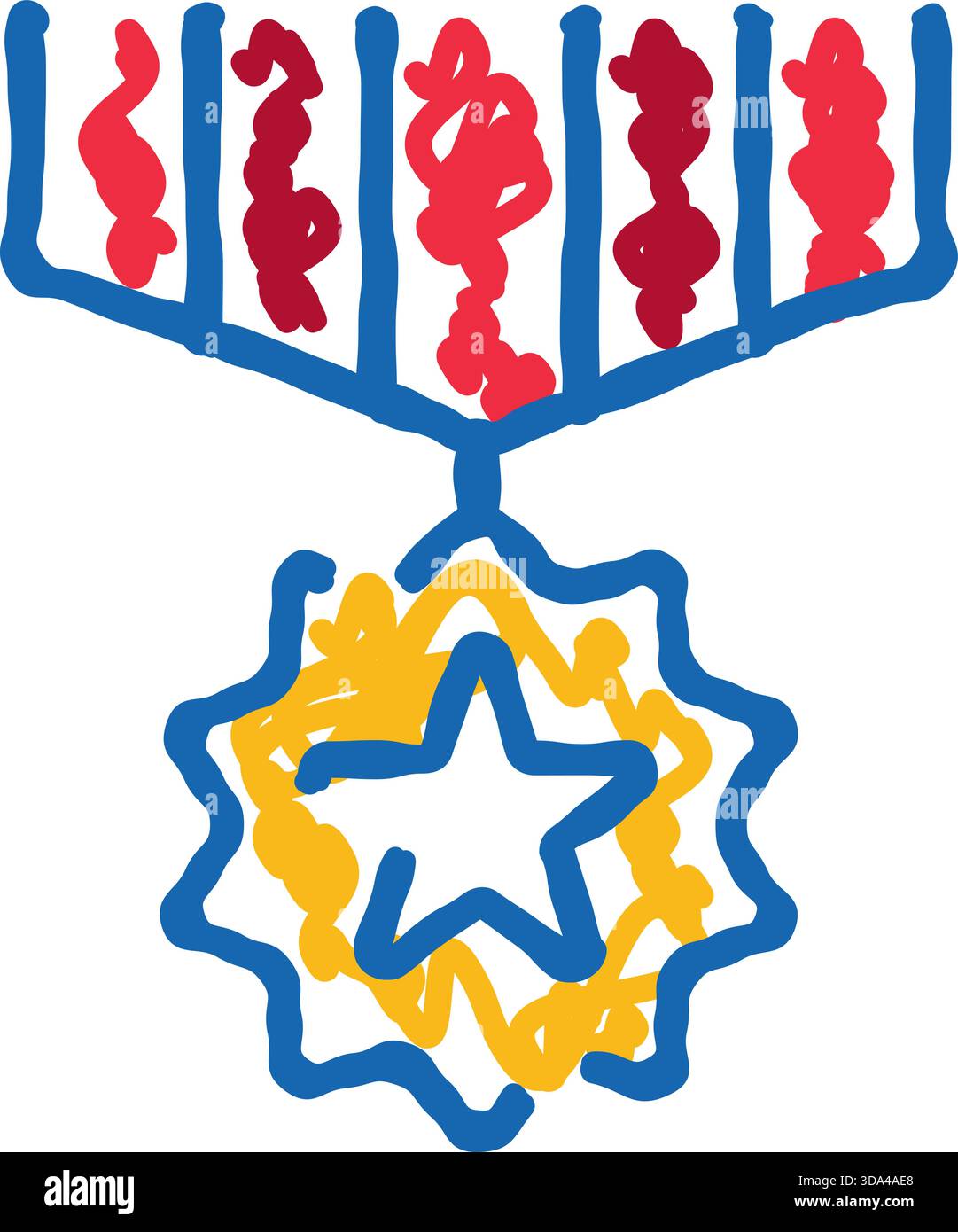 Achievement medal drawing representing honor and victory concept Stock ...
