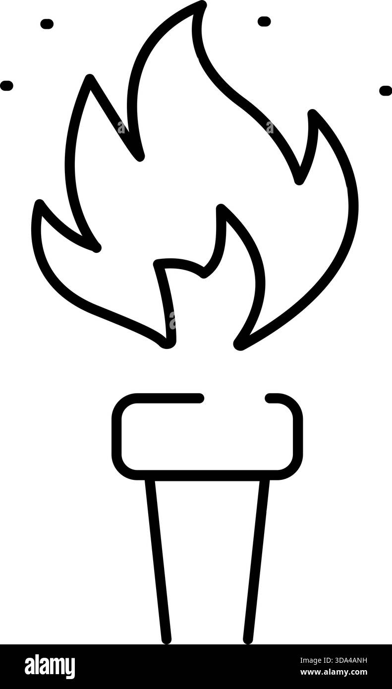 Olympic torch symbol representing spirit, fire, and hope Stock Vector ...