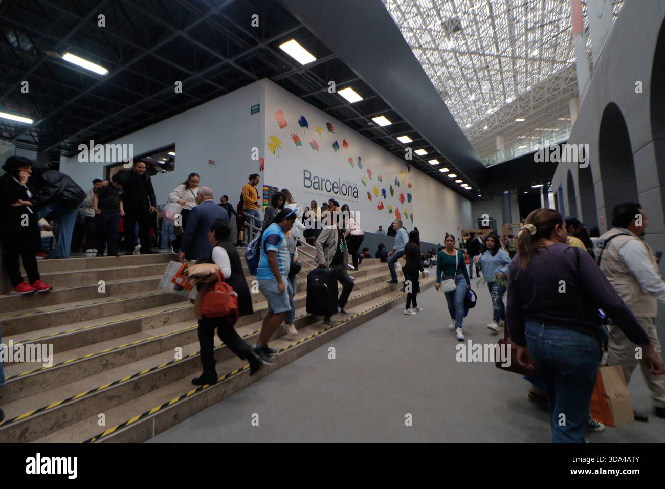 People take a tour during the 39th Guadalajara International Book Fair ...