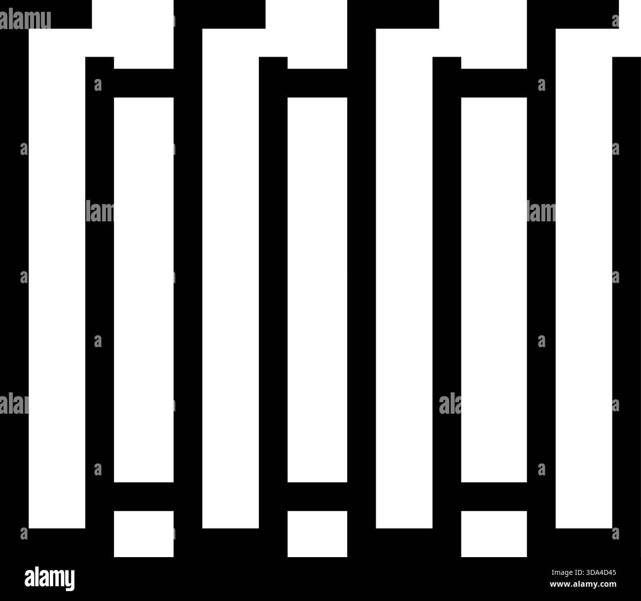 Bar pattern in grid Black and White Stock Photos & Images - Alamy