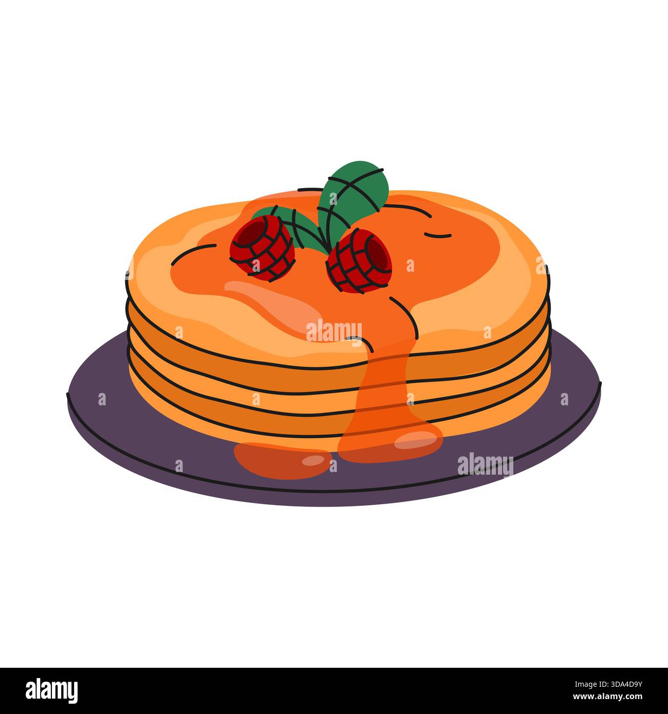 Flapjack cakes Stock Vector Images - Alamy