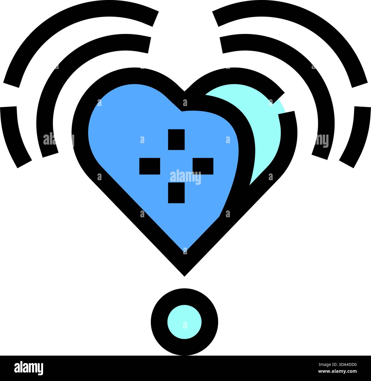 Heart rate monitoring smart health sensor icon Stock Vector Image & Art ...
