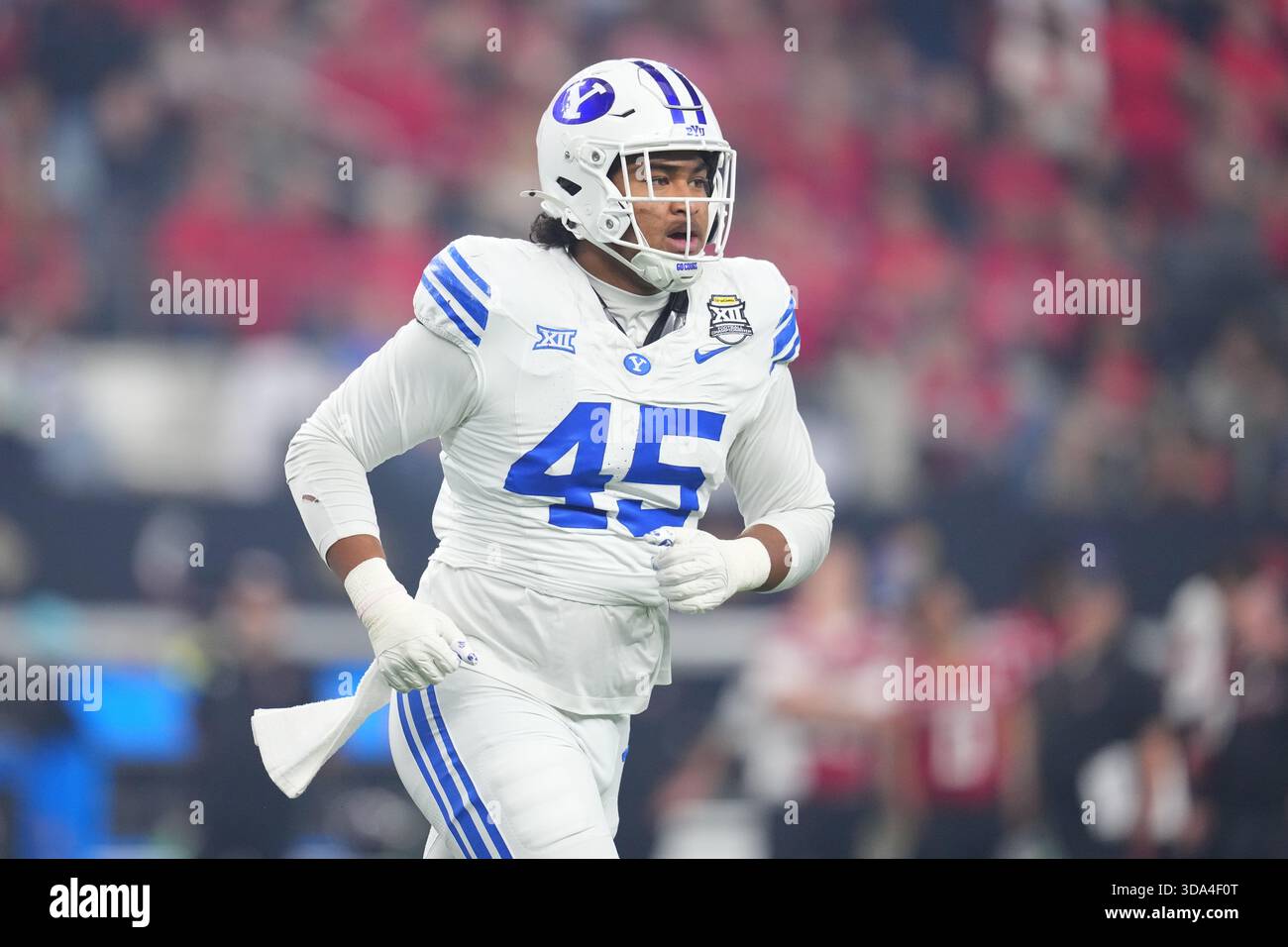 BYU defensive end Viliami Po'Uha (45) runs off the field during the Big ...