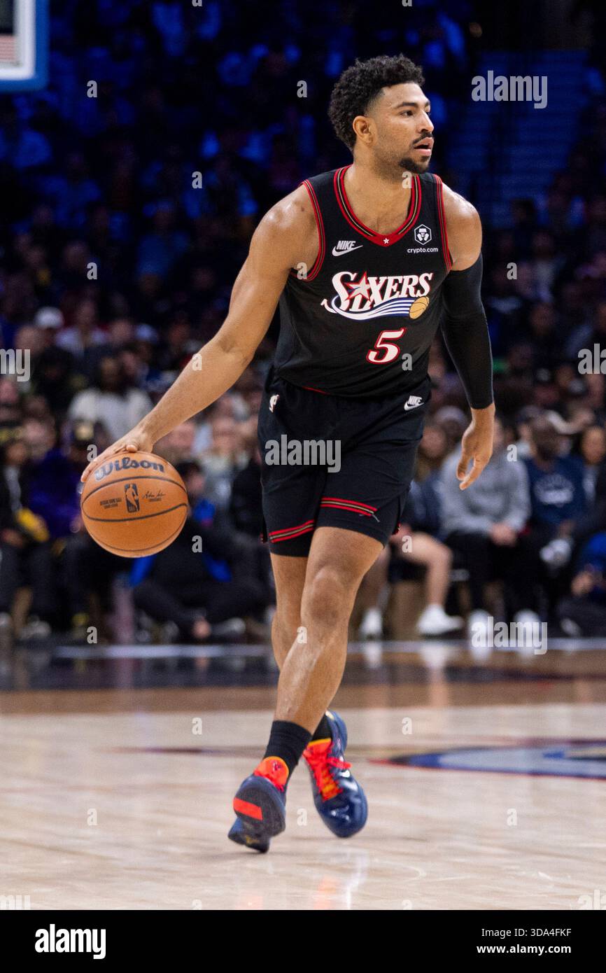 Philadelphia 76ers' Quentin Grimes in action during an NBA basketball ...