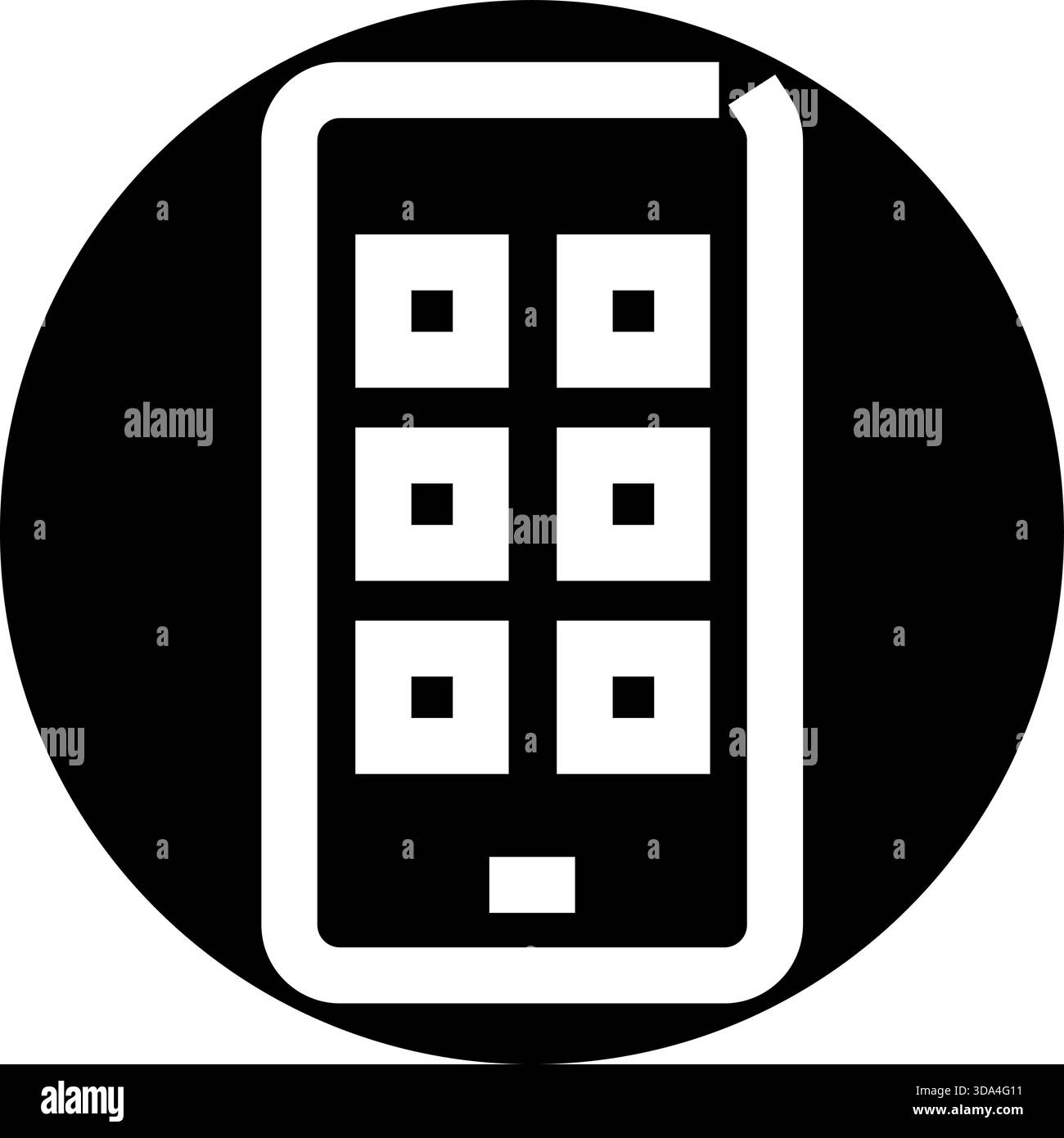 Displaying white smartphone icon Stock Vector Images - Alamy
