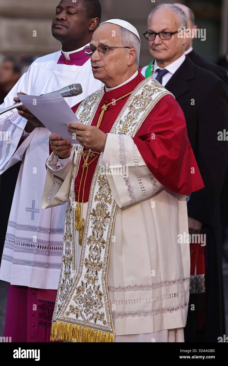 December 8, 2025 - POPE LEO XIV during the Act of Veneration of the ...