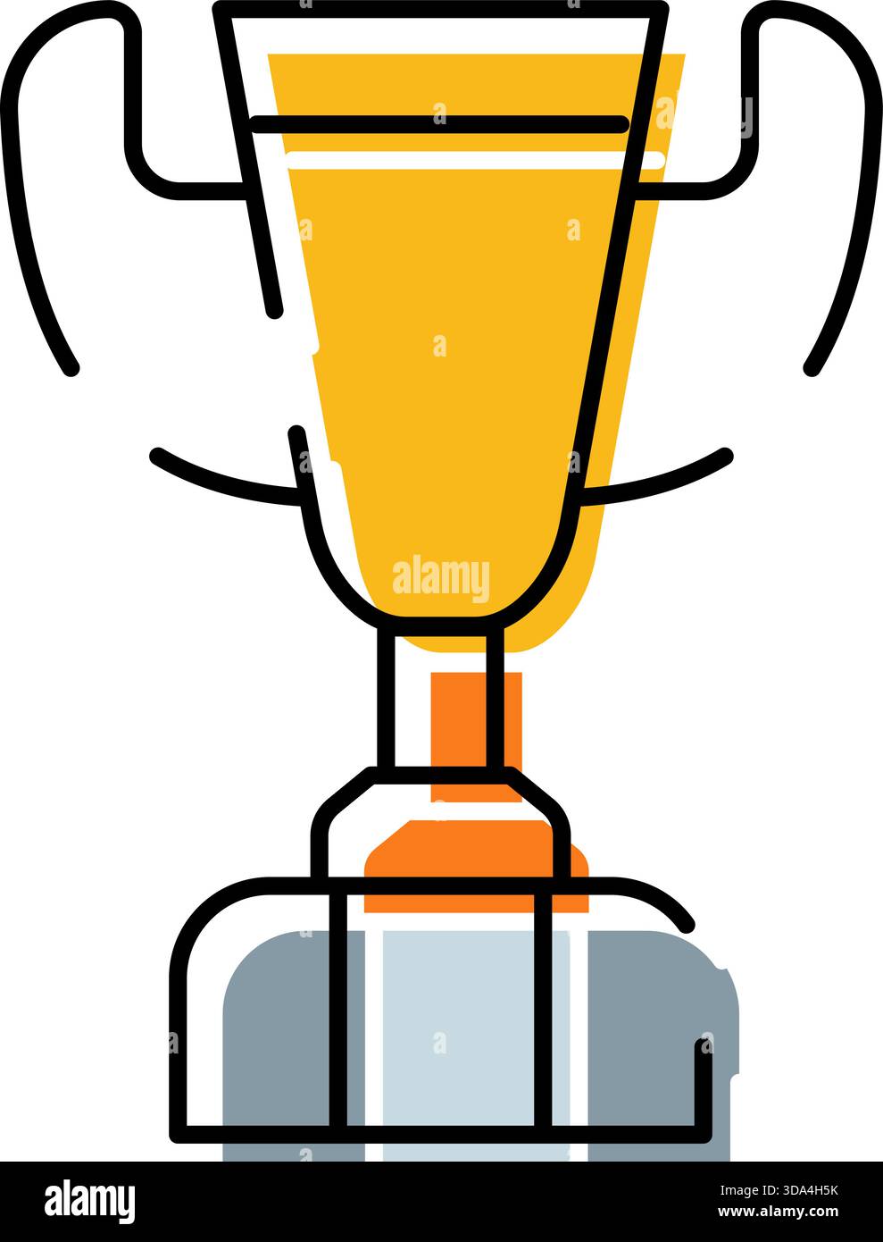 Gold winner trophy icon representing success and achievement Stock ...