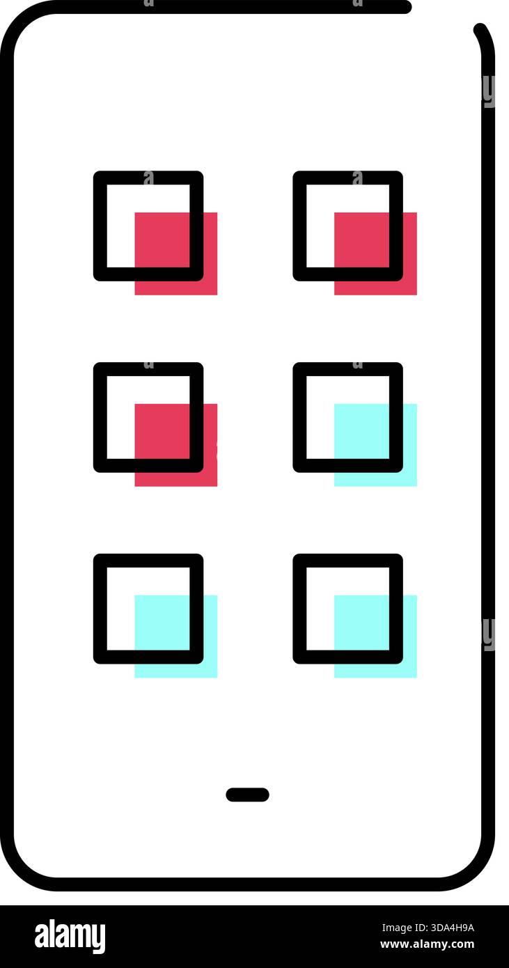 Displaying interface on screen Stock Vector Images - Alamy