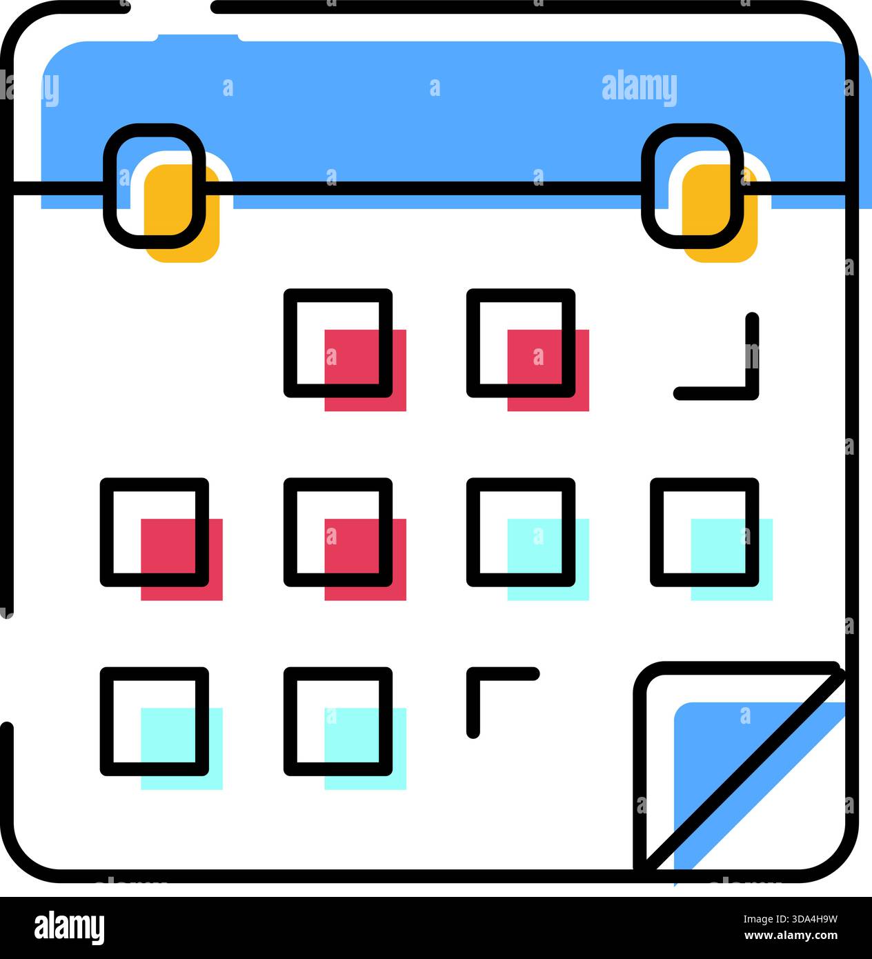 Calendar icon showing scheduling, planning, and time management Stock ...