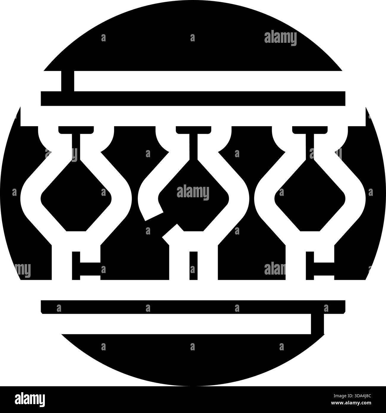 Broken railing icon showing damage and maintenance concept Stock Vector ...