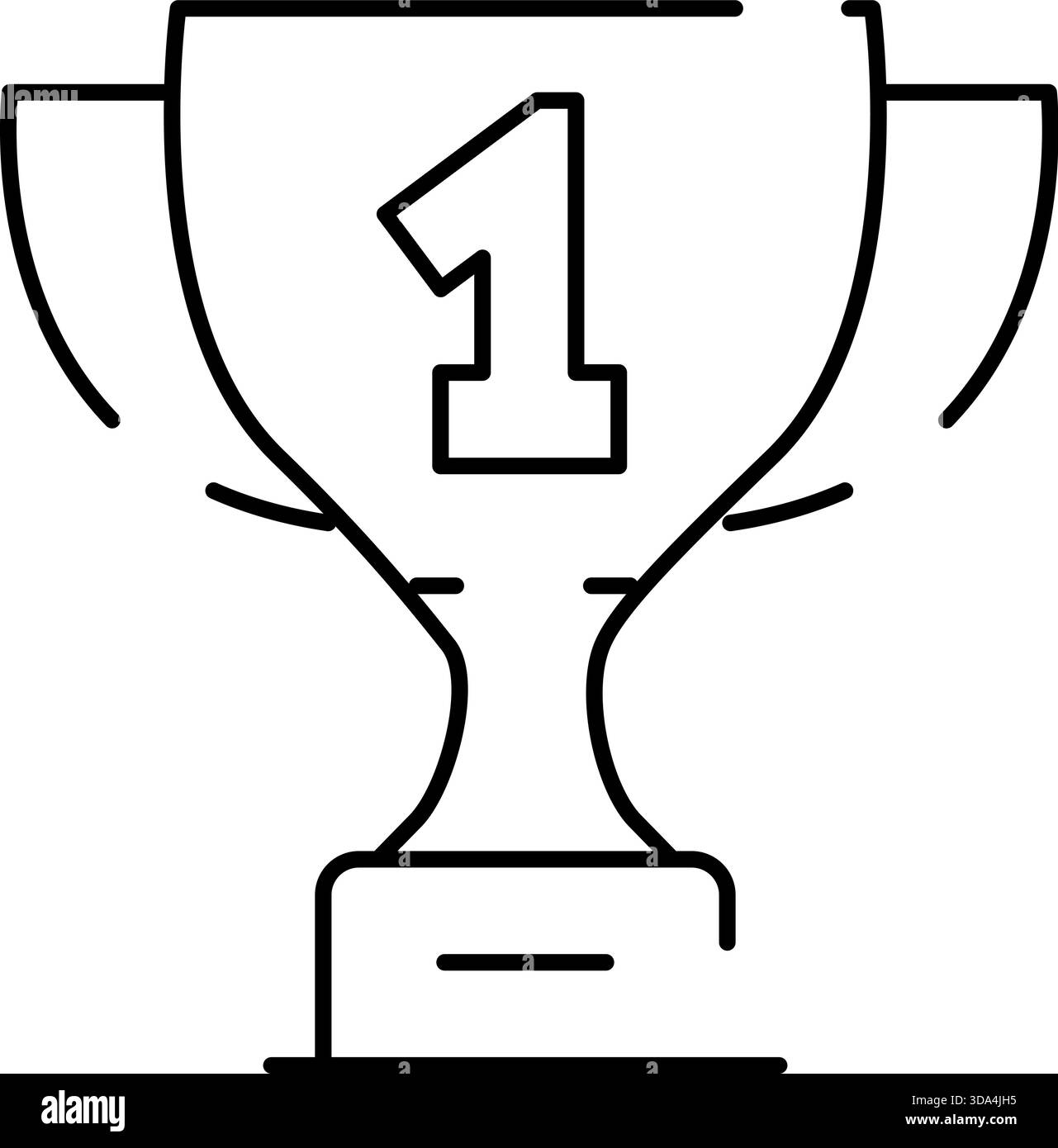 Trophy icon representing first place winning achievement Stock Vector ...