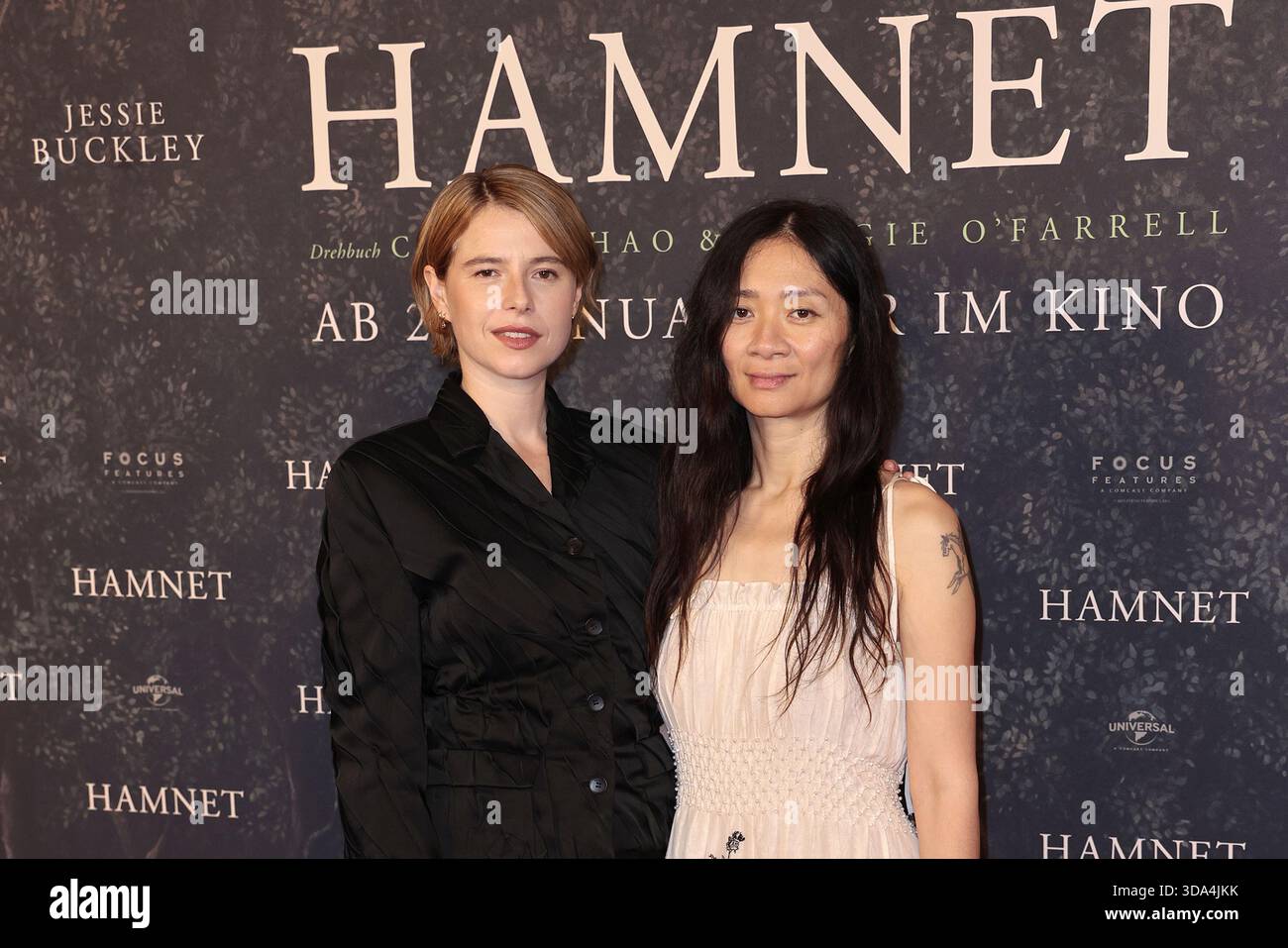 Jessie Buckley and Chloe Zhao attend the premiere of "Hamnet" at Delphi ...