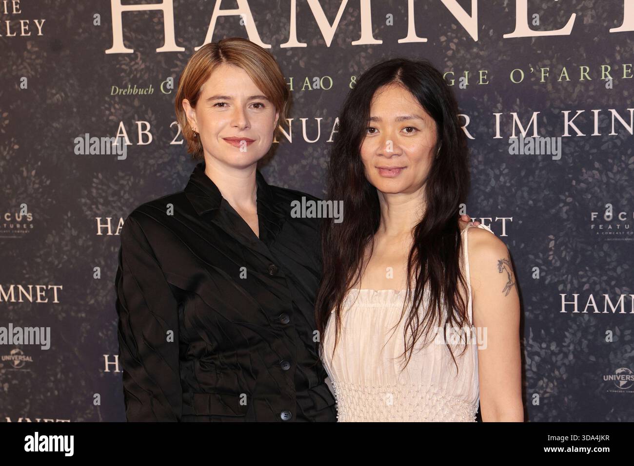 Jessie Buckley and Chloe Zhao attend the premiere of "Hamnet" at Delphi ...