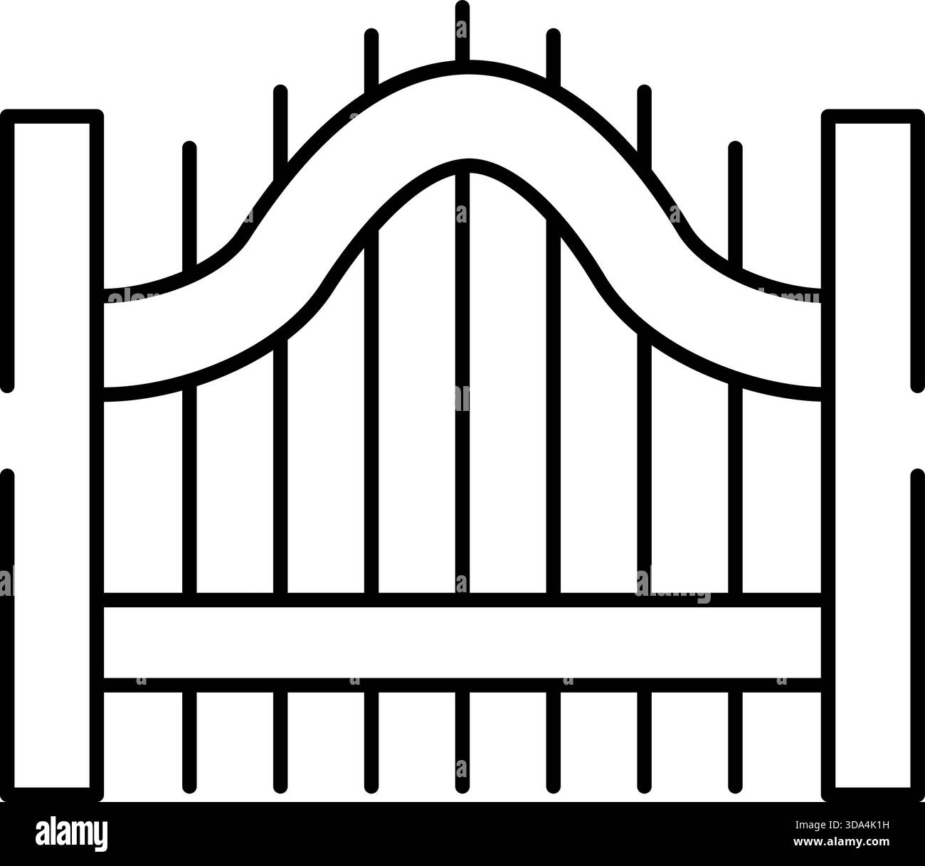 Entrance garden wooden gate Black and White Stock Photos & Images - Alamy