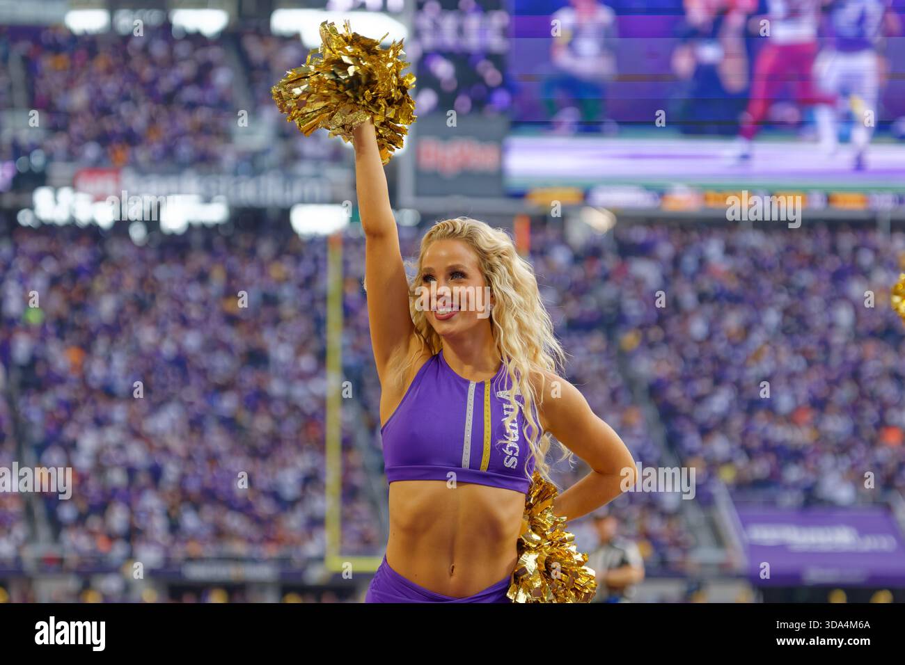 Minnesota Viking cheerleaders performing during the NFL regular season ...