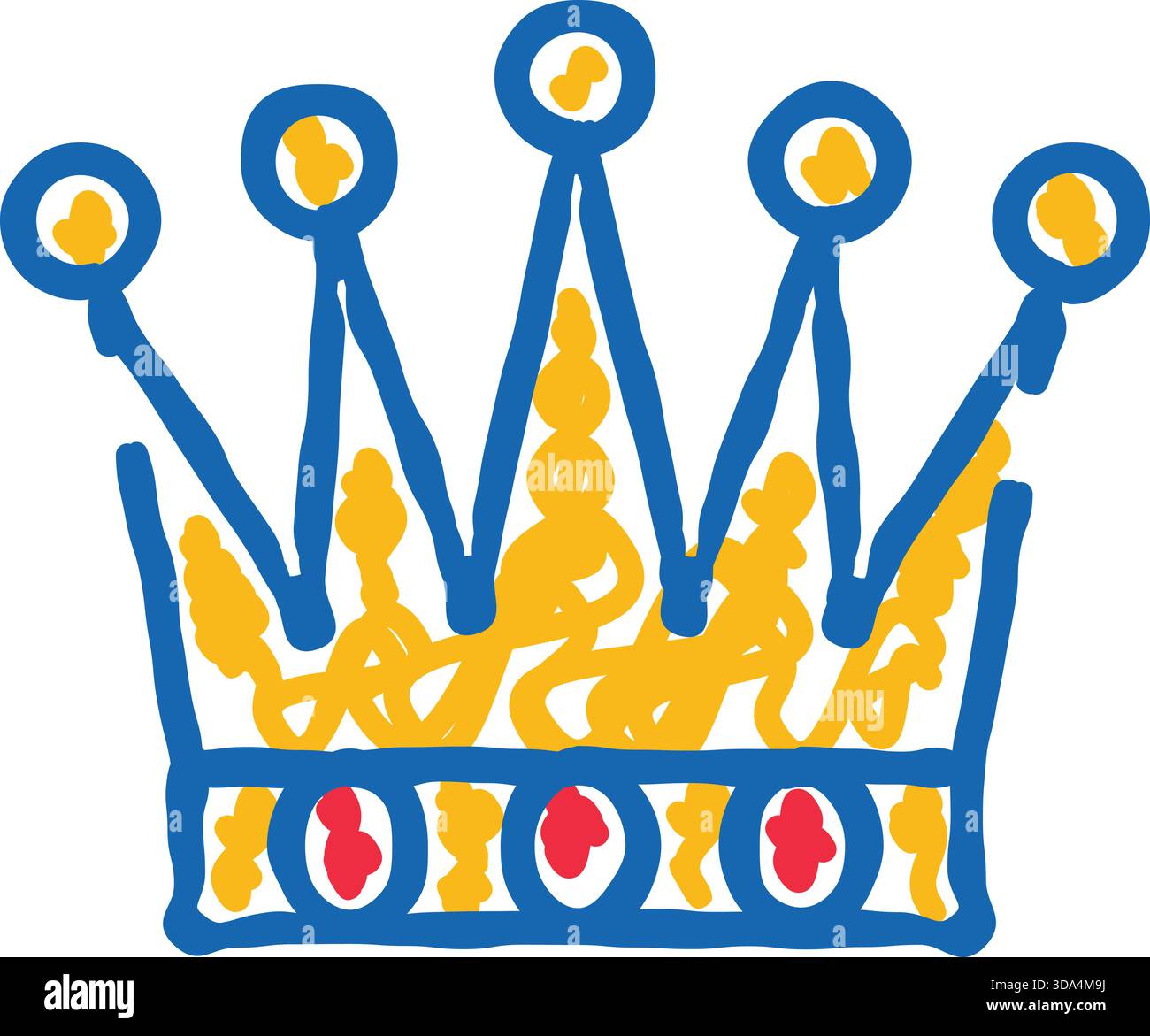 Hand drawn crown representing royalty power leadership Stock Vector ...