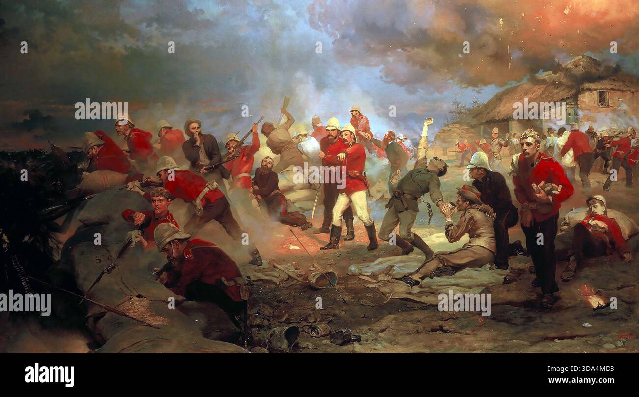 The Defence of Rorke's Drift (1880), Painting by Elizabeth Thompson ...