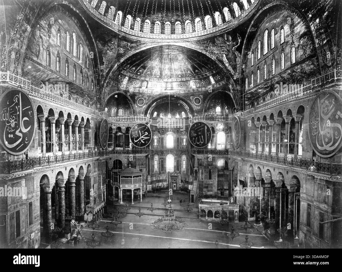 Ayasofya Mosque, The Hagia Sophia, Istanbul, Turkey. Interior of ...