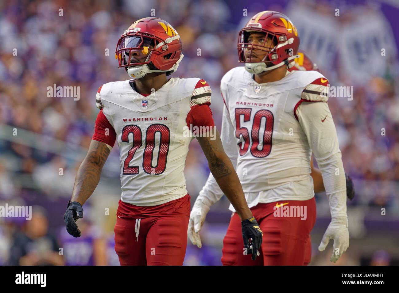 Washington Commanders Safety Quan Martin (20) and Washington Commanders ...