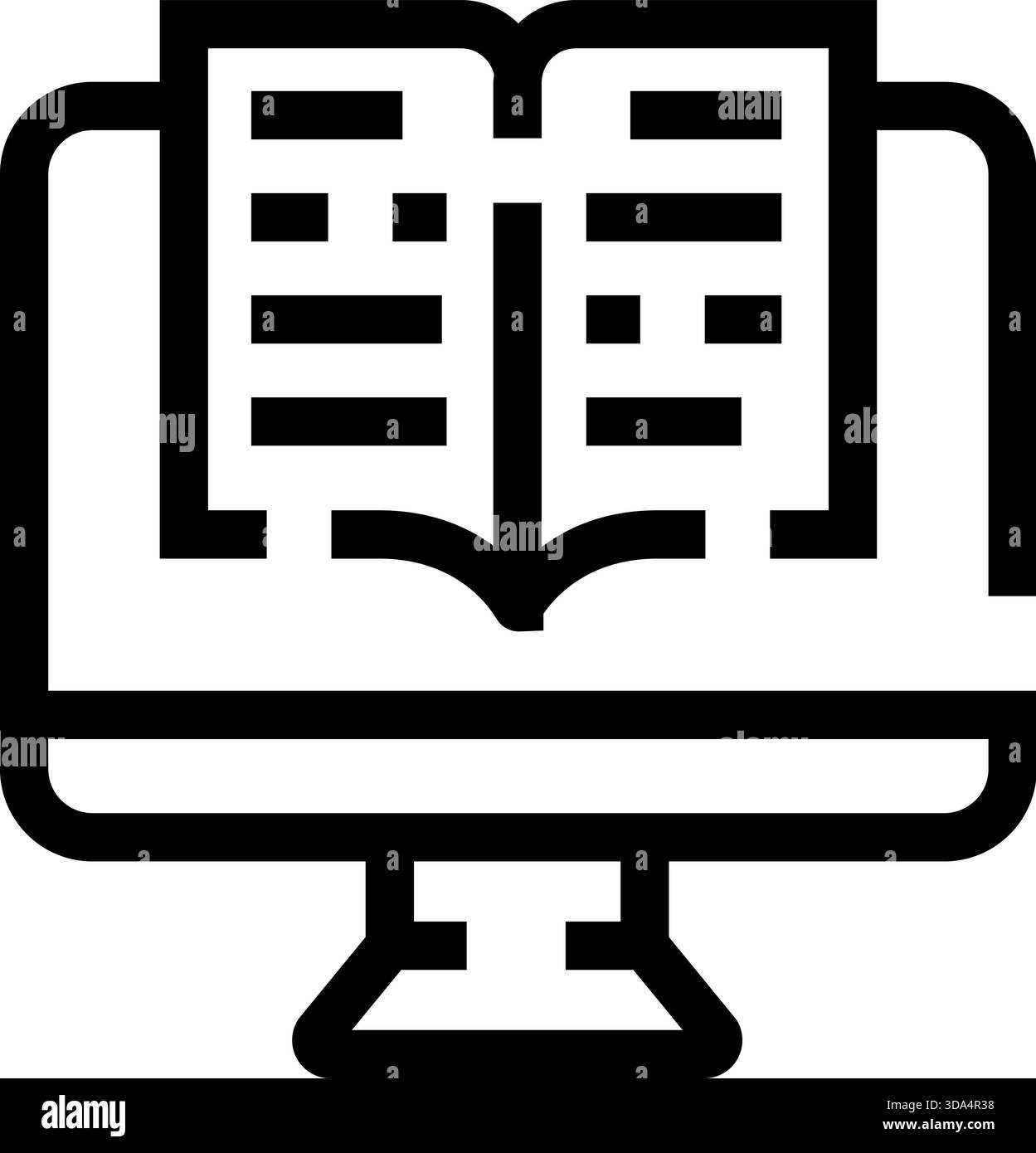 Icon computer screen displaying Black and White Stock Photos & Images ...