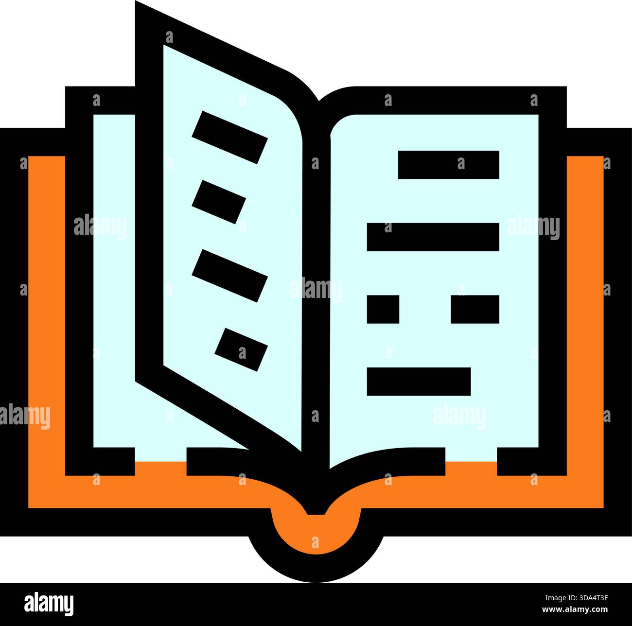 Open book icon representing education and learning concepts Stock ...
