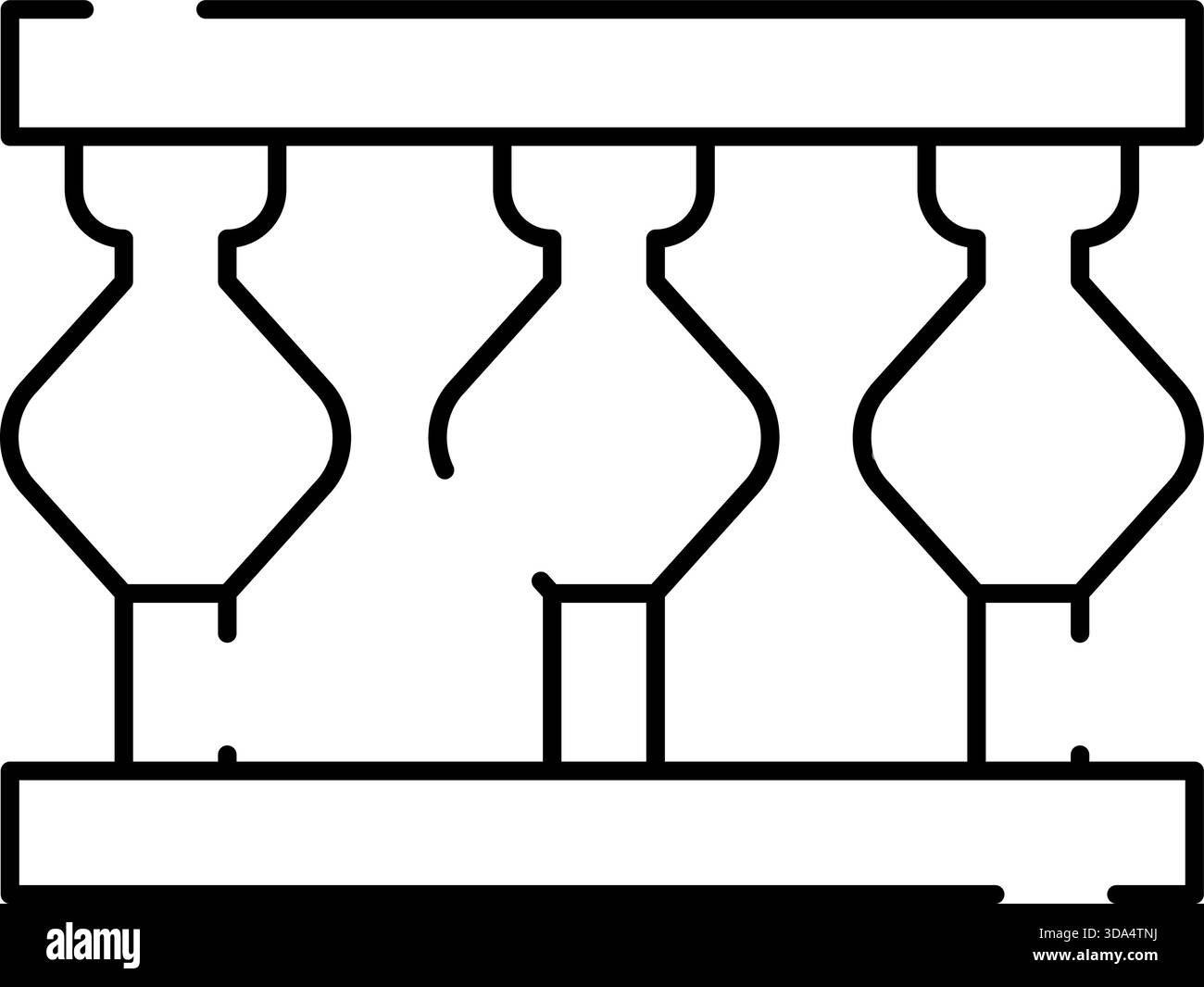 Ornate railing white background Black and White Stock Photos & Images ...