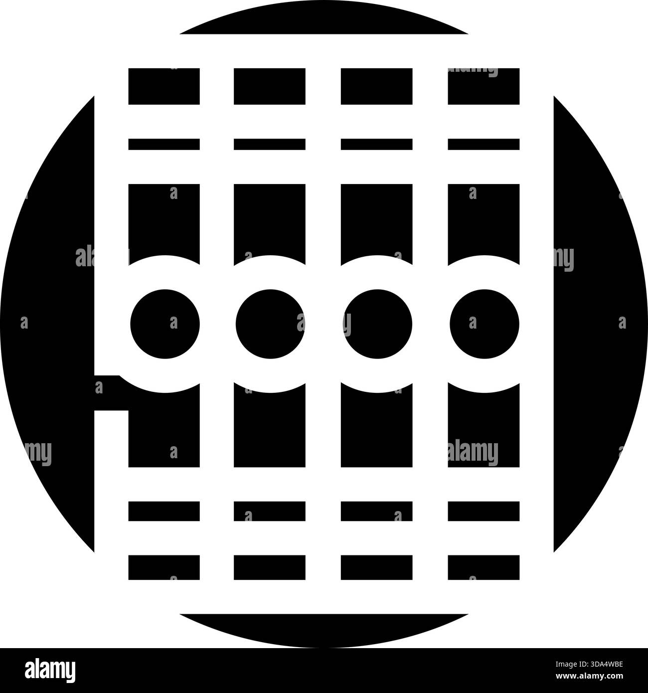 Audio mixer console faders equalizer black icon Stock Vector Image ...