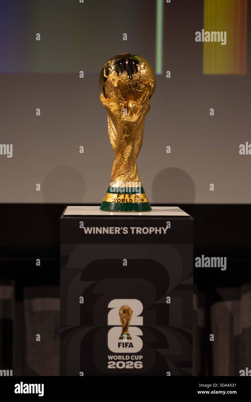 The World Cup trophy is seen during the FIFA Legends – 1994 FIFA World ...