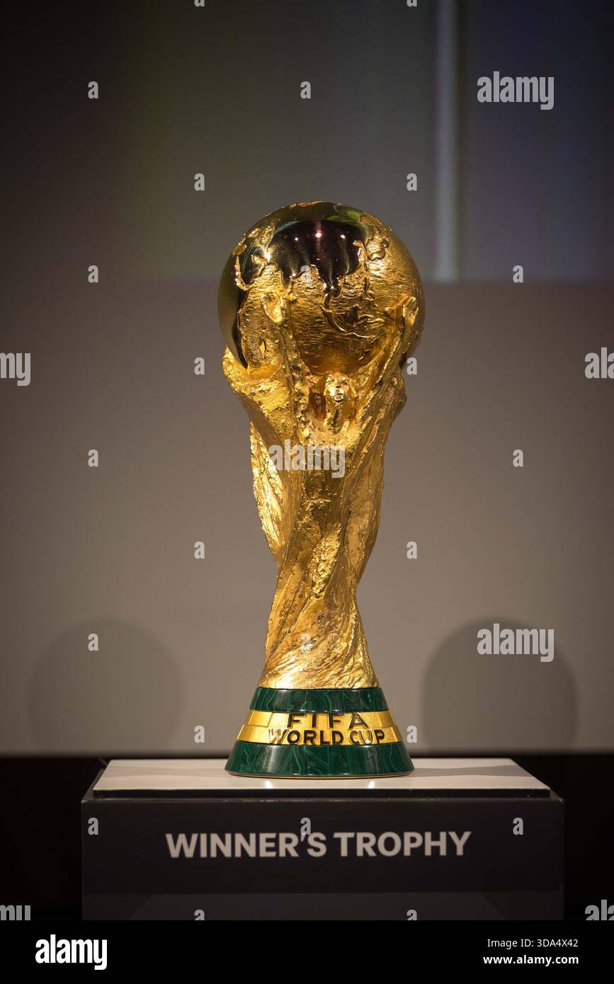 The World Cup trophy is seen during the FIFA Legends – 1994 FIFA World ...