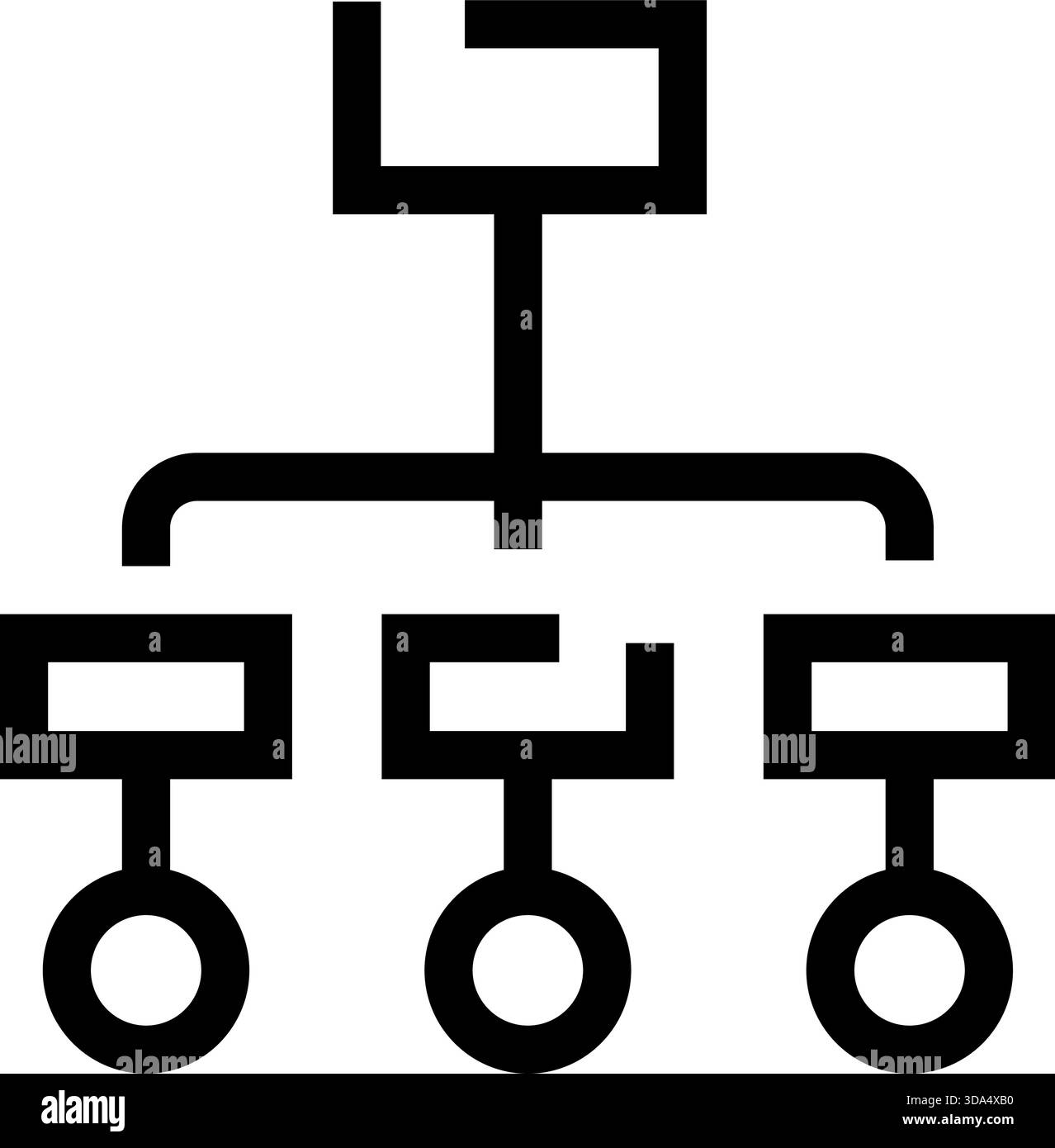 Minimalist organization chart Stock Vector Images - Alamy