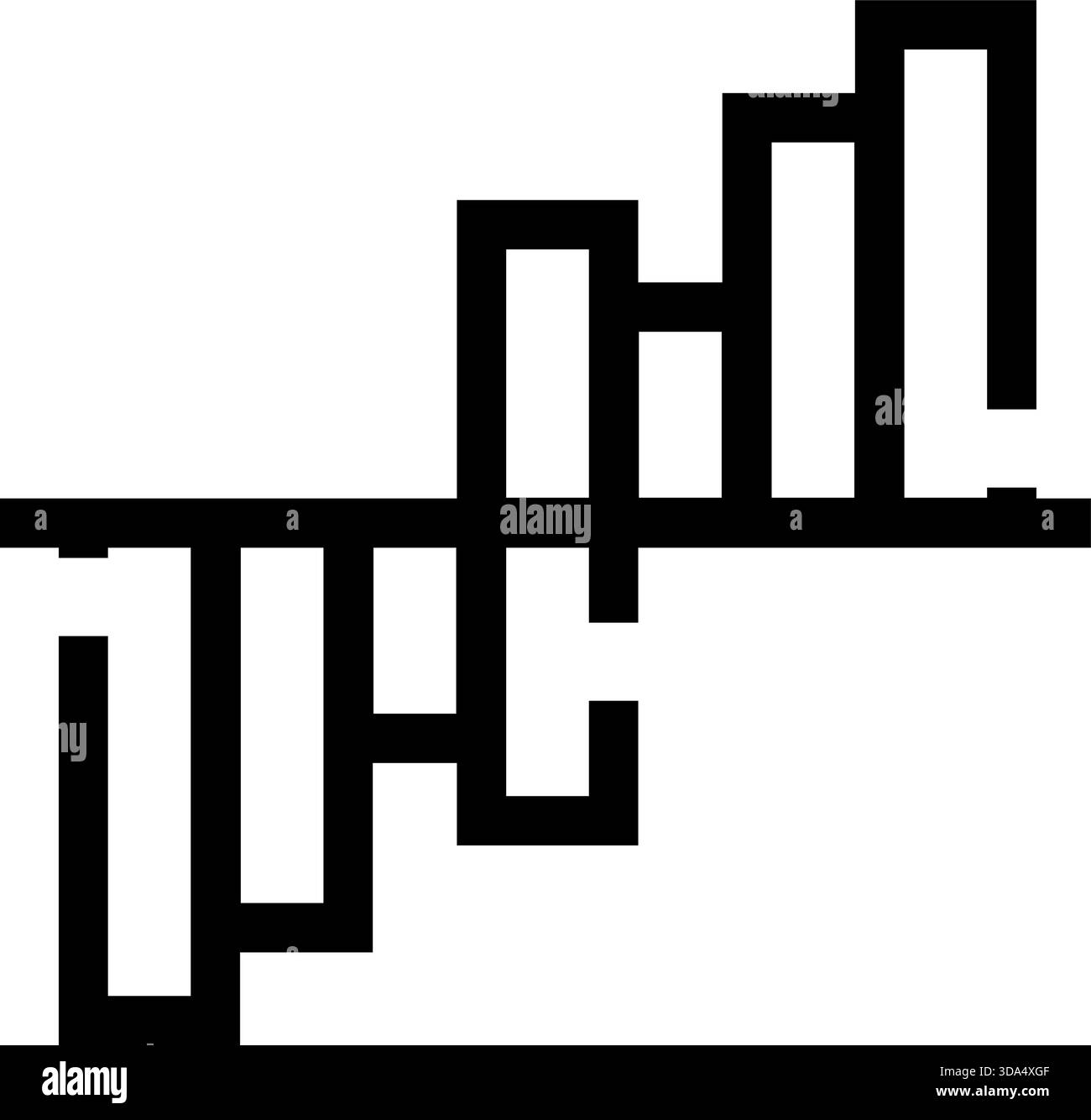 Simple minimalist business graph Black and White Stock Photos & Images ...