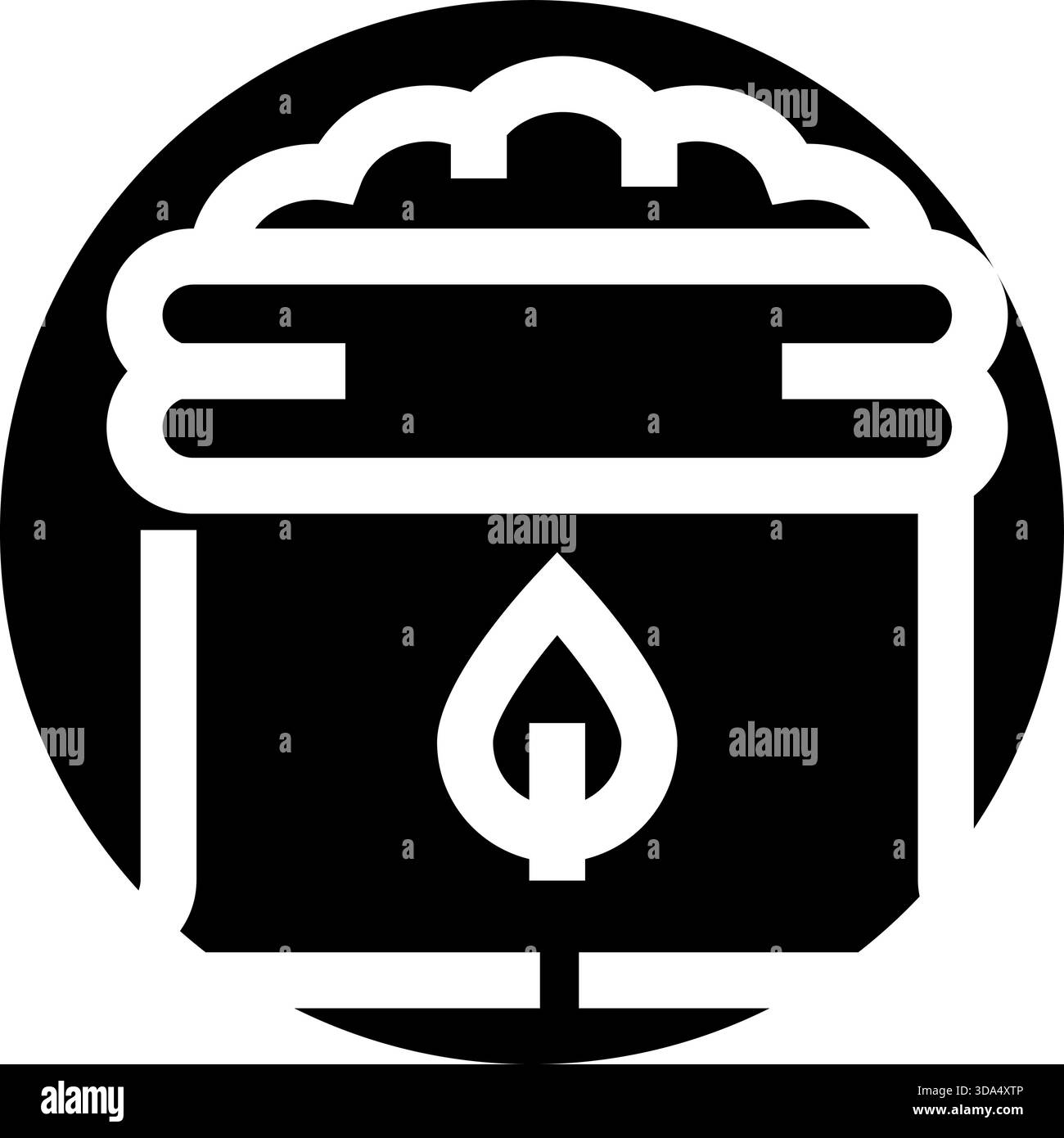 Coal furnace icon representing industrial energy and heat Stock Vector ...