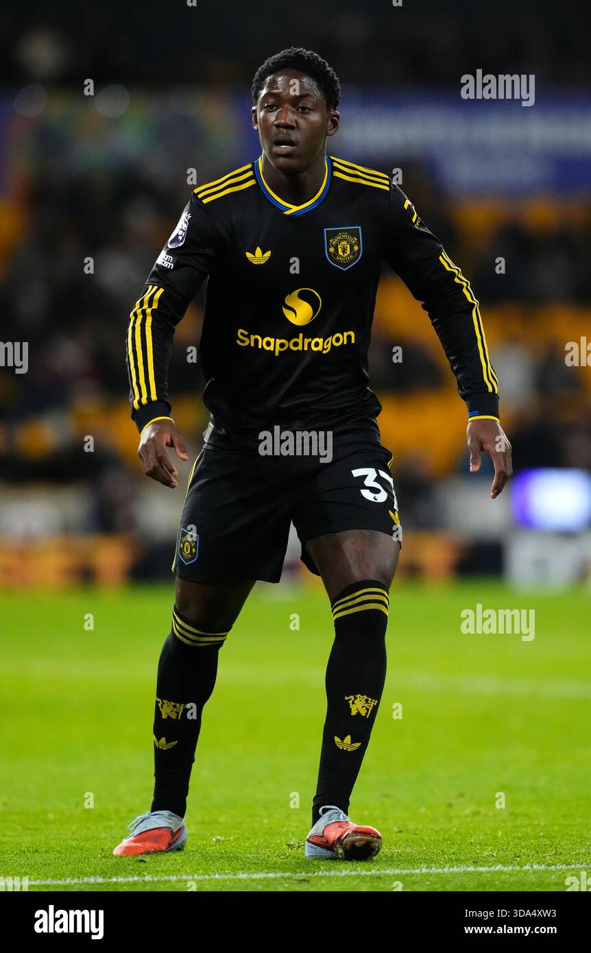 Manchester United's Kobbie Mainoo during the Premier League match at ...