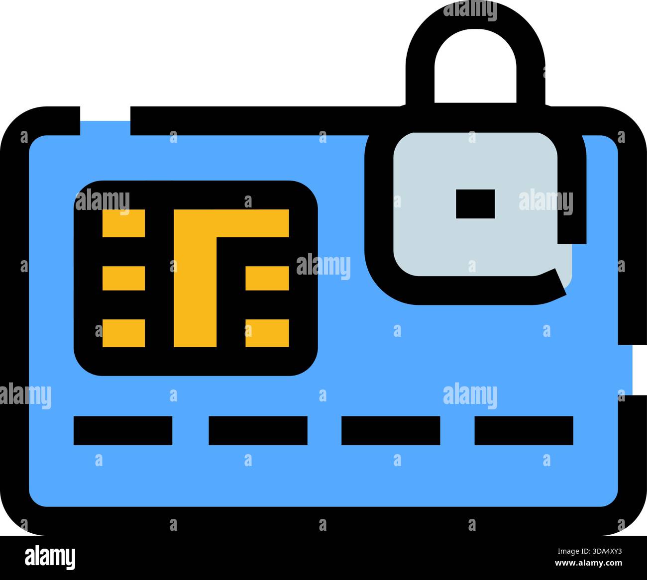 Credit card showing security Stock Vector Images - Alamy