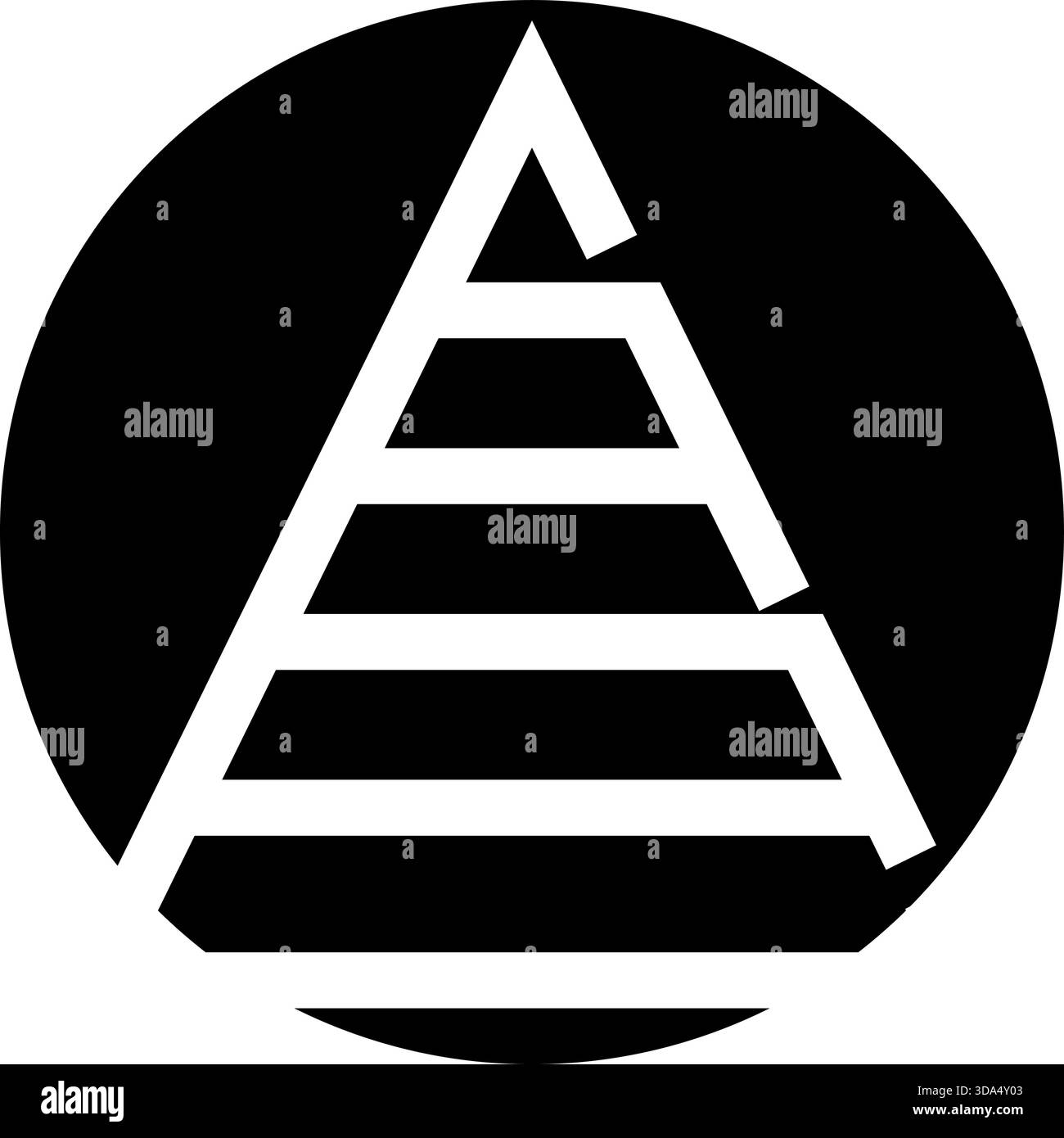 Minimalist black and white geometric pyramid logo design Stock Vector ...