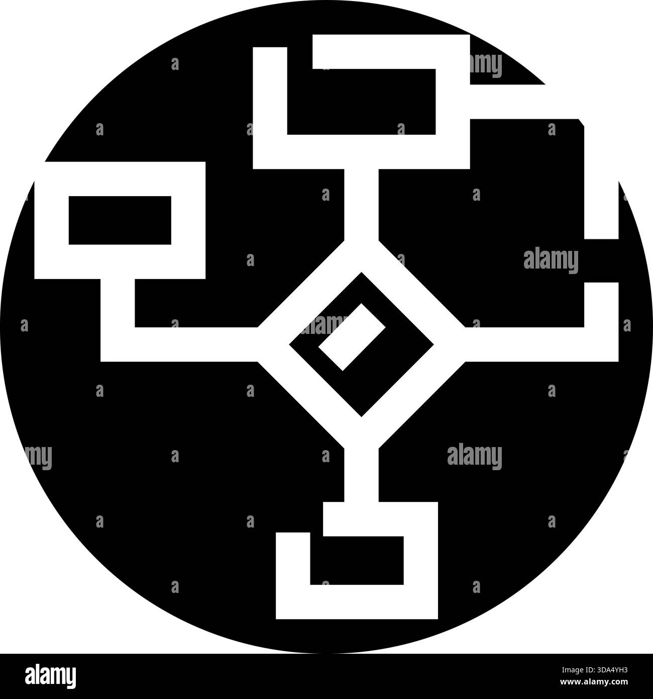 Abstract geometric diagram representing decision making process Stock ...