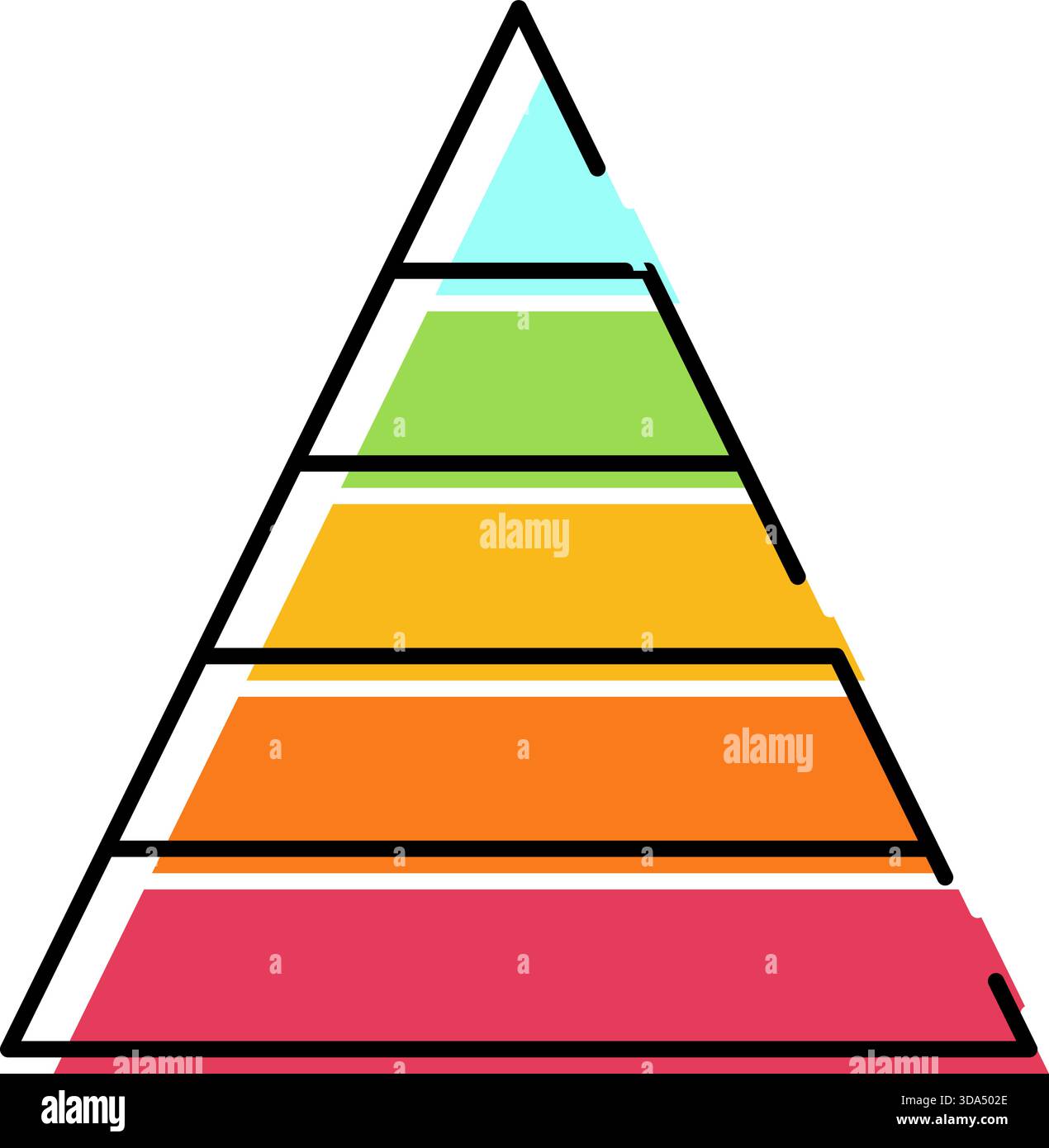 Colorful pyramid chart representing maslow's hierarchy of needs Stock ...