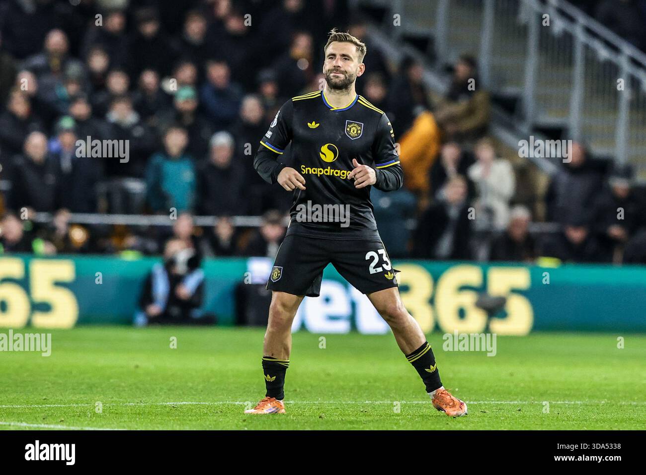 Luke Shaw of Manchester Untied during the Premier League match ...