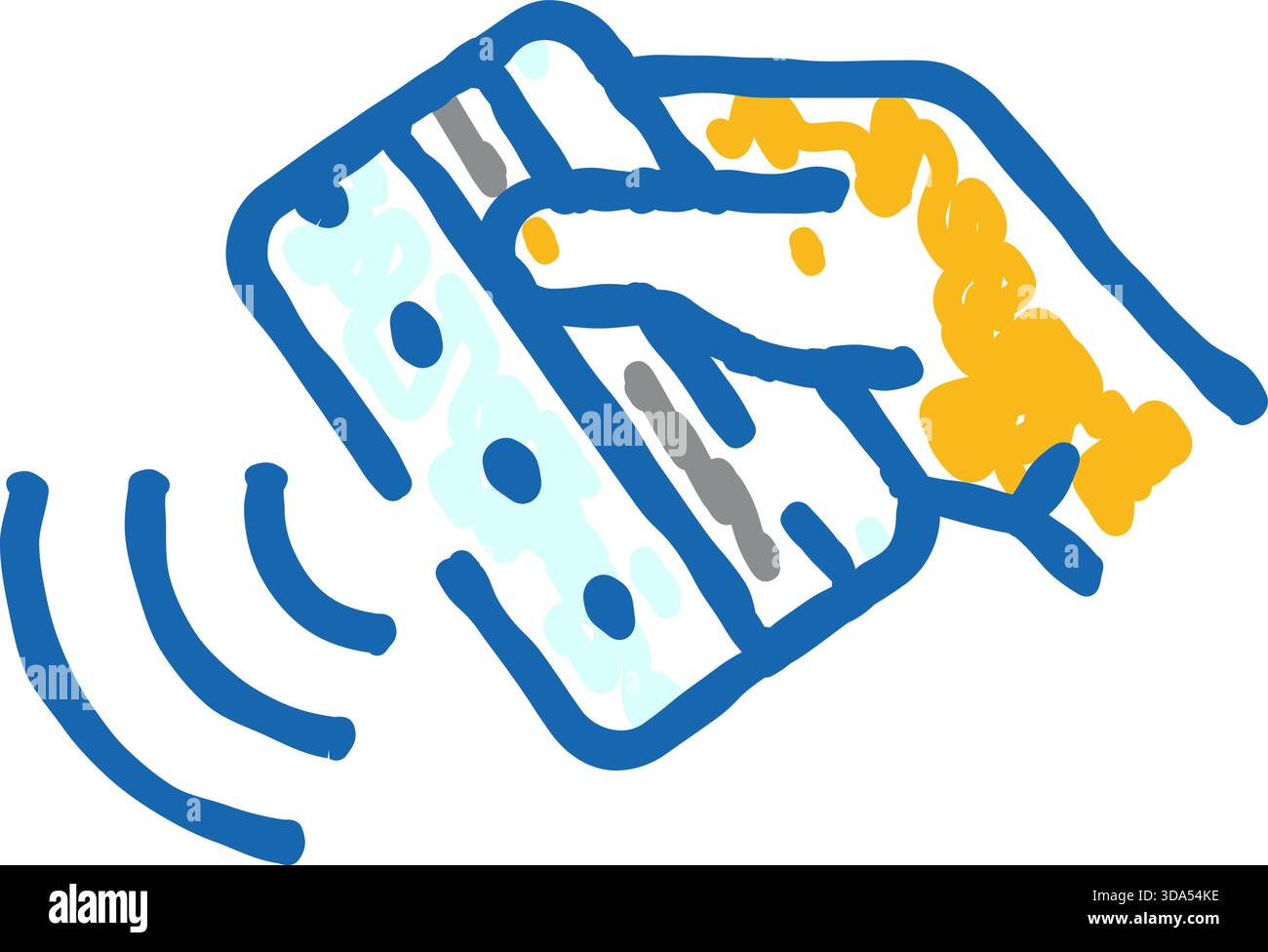 Hand using contactless payment Cut Out Stock Images & Pictures - Alamy
