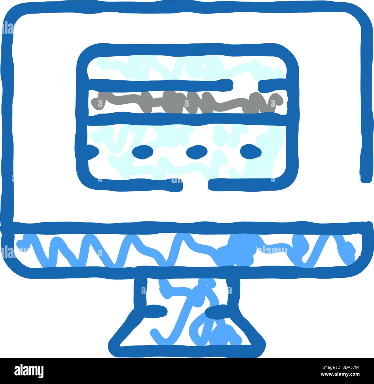 Computer monitor displaying design Cut Out Stock Images & Pictures - Alamy