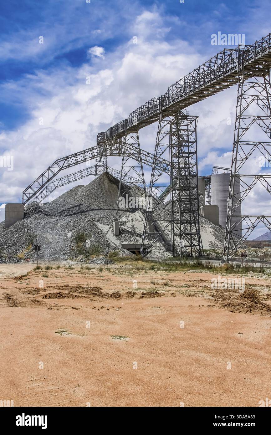 Platinum Mining and Processing of ore, Conveyor belt transporting ore ...