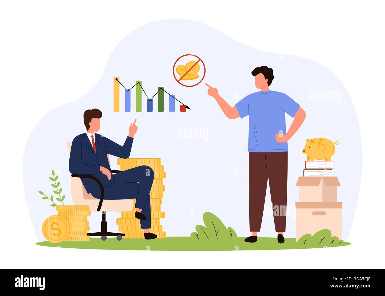 Exploitation bank Stock Vector Images - Alamy