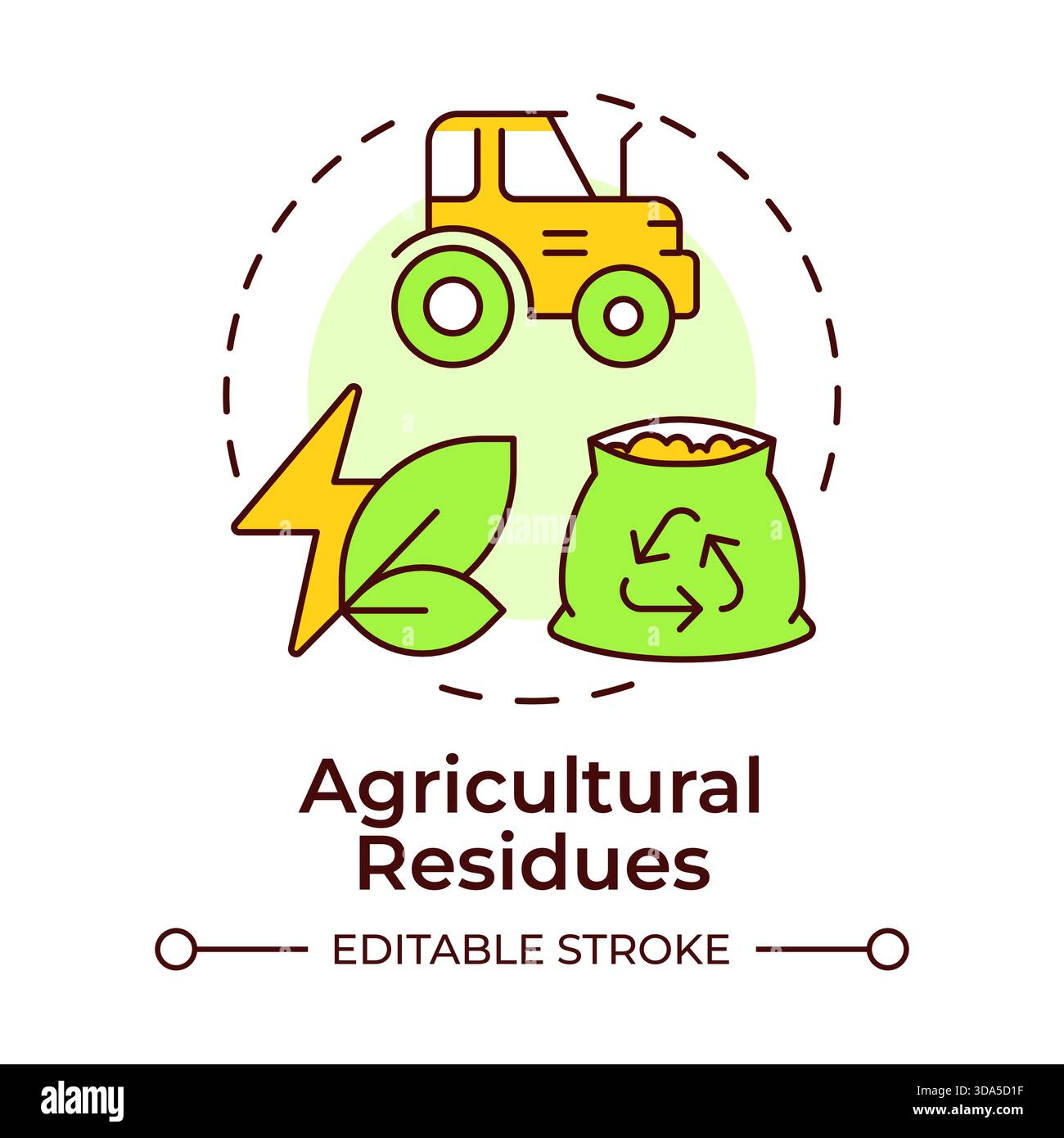 Agricultural residues multi color concept icon Stock Vector Image & Art ...