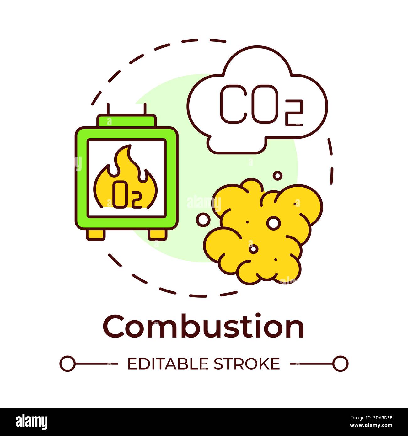 Combustion multi color concept icon Stock Vector Image & Art - Alamy