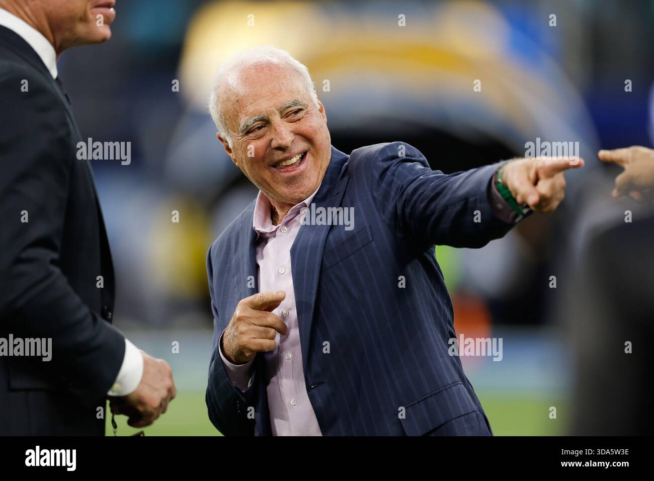 Philadelphia Eagles owner Jeffrey Lurie smiles on the field before an ...